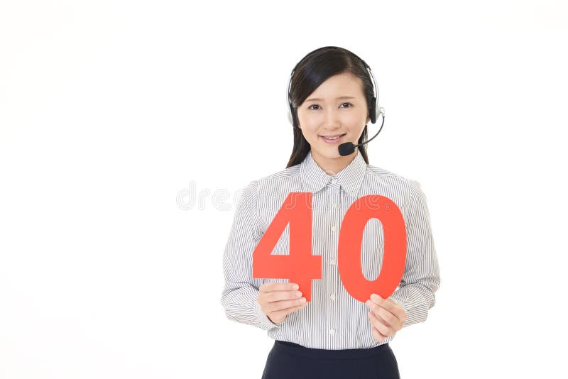 Operator with a number stock photo. Image of healthy - 115258368