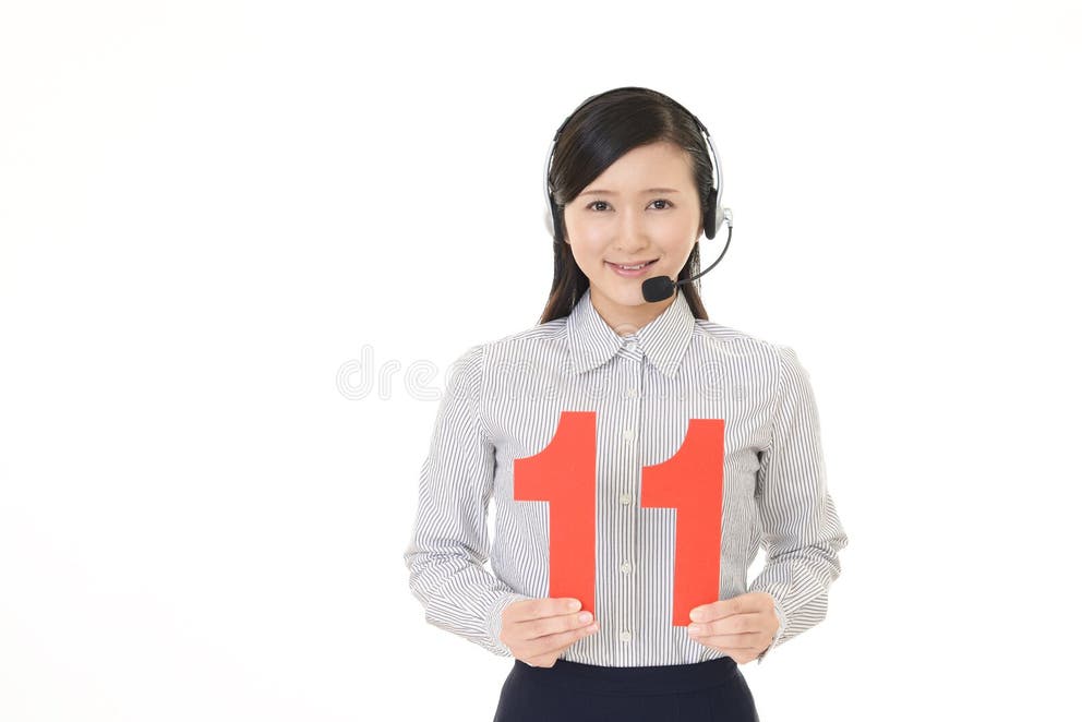 Operator with a number stock image. Image of company - 115258239