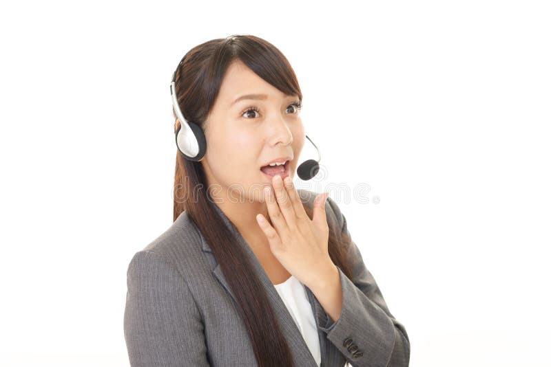 Surprised Call Center Agent Stock Photo - Image of shocked, call: 31447422