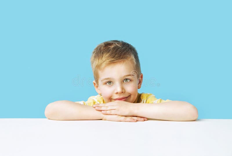 Portrait of the Calm Cute Boy Stock Image - Image of full, little: 53084333