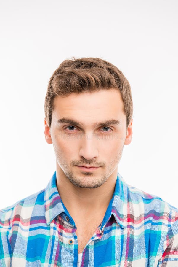 Portrait of a Calm Handsome Young Man Stock Image - Image of cheerful ...