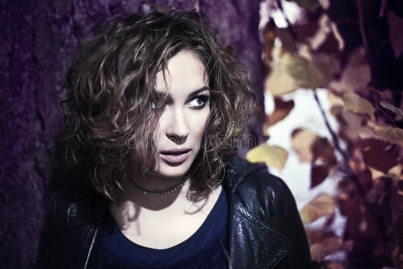 Portrait of a Calm Young Woman Stock Photo - Image of countryside ...