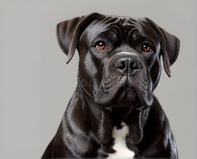 Portrait of the Cane Corso Dog Stock Illustration - Illustration of ...