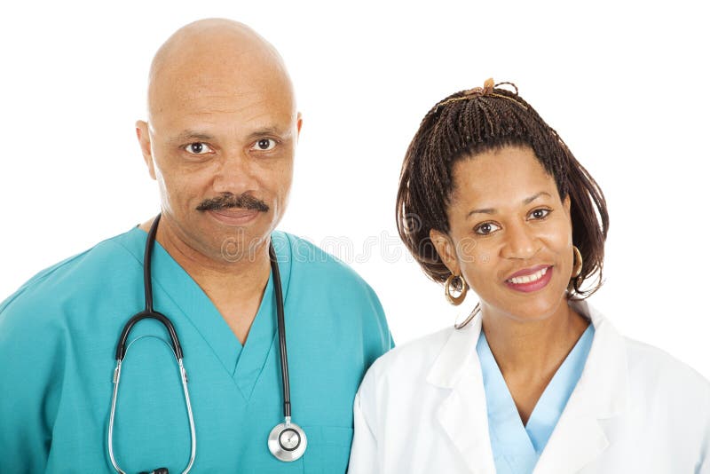 Smiling Doctors with Chart stock photo. Image of person - 1078704