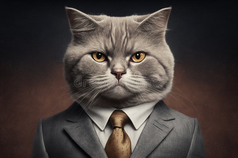 Cartoon Cat Business Suit Stock Illustrations – 583 Cartoon Cat ...