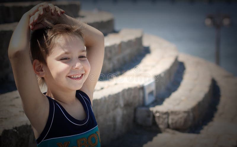 Portrait of Caucasian Boy.handsome,smart Boy Stock Image - Image of ...