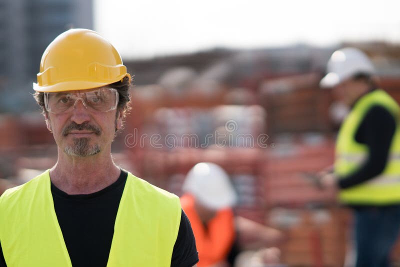 Civil Engineer at Work, Portrait Stock Image - Image of exterior ...