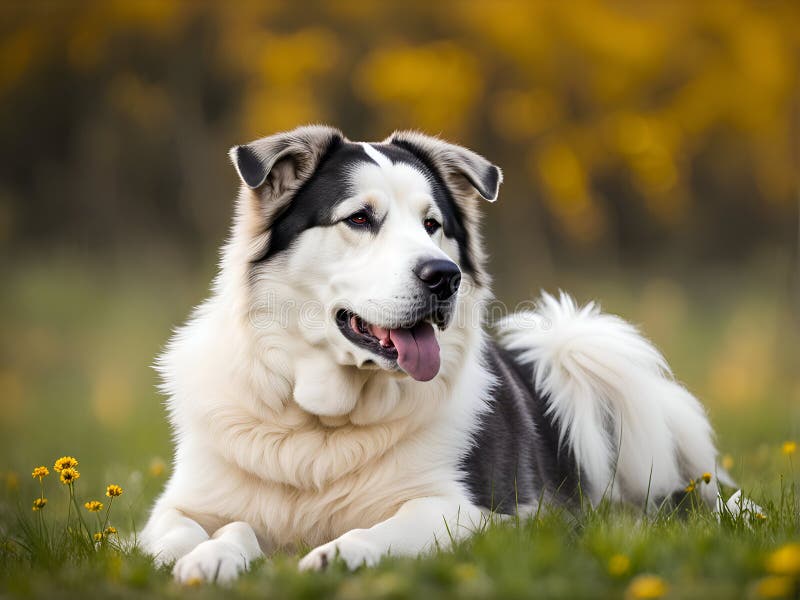 Portrait of the Central Asian Shepherd Dog Stock Illustration ...