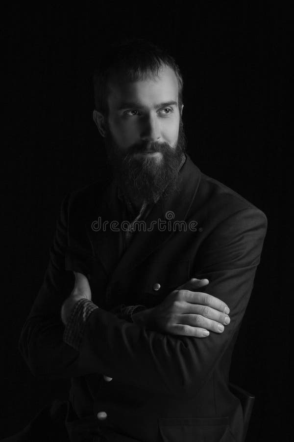 Portrait of a Charismatic Man Stock Image - Image of beard, people ...