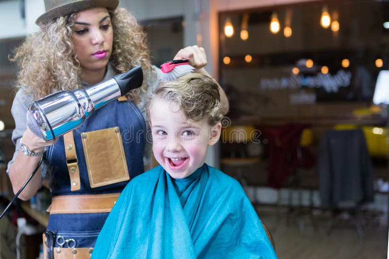 Portrait of Cheerful Boy in Barber Chair Stock Photo - Image of blond ... Portrait of Cheerful Boy in Barber Chair Stock Photo - Image of blond ...
