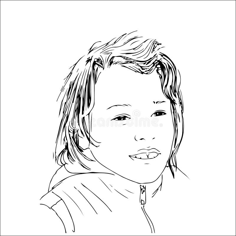 Portrait of a Cheerful Boy with a Smile Vector Stock Vector ... Portrait of a Cheerful Boy with a Smile Vector Stock Vector ...