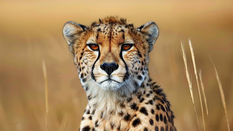 Portrait of Cheetah Cute Face Stock Image - Image of yellow, national ...