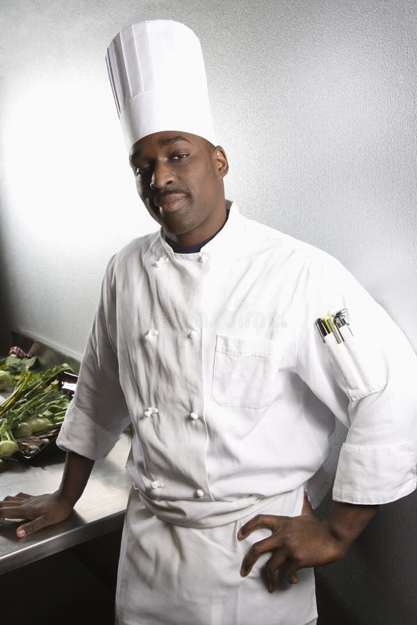 Head shot of chef. stock image. Image of toque, shot, uniform - 2425793