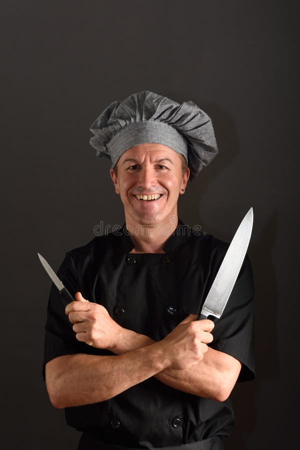 Portrait of a chef stock image. Image of cook, work - 176077411