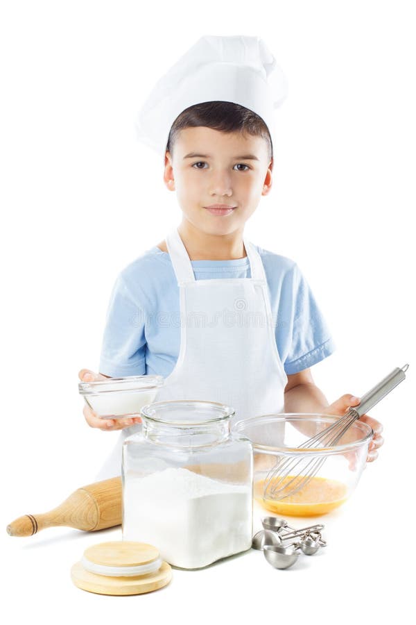 Portrait of chef boy stock photo. Image of help, baking - 49009580