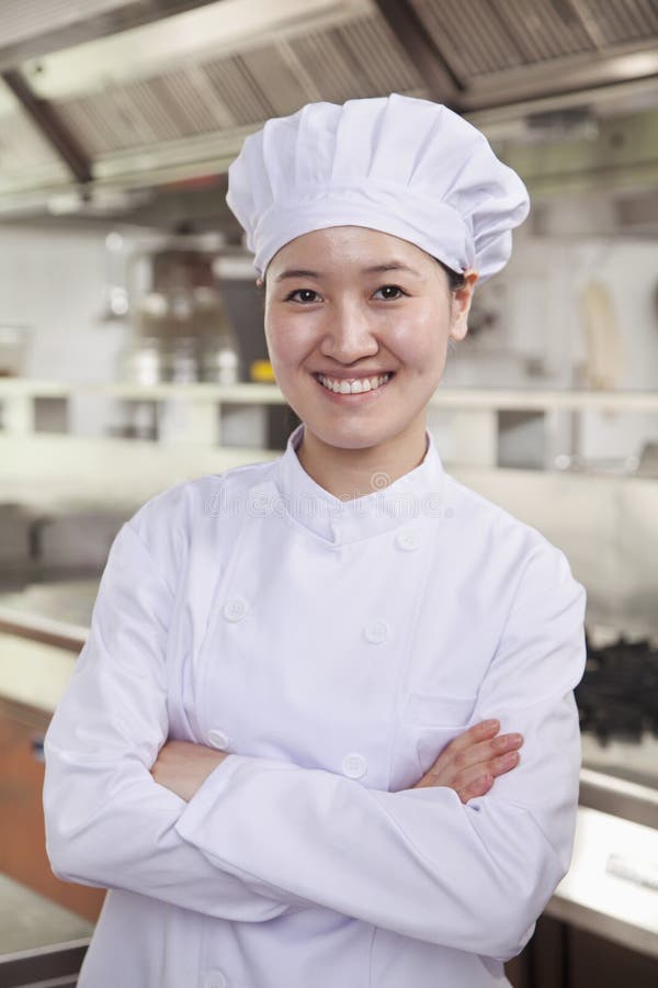 Portrait of a Chef in an Industry Kitchen Stock Image - Image of ...