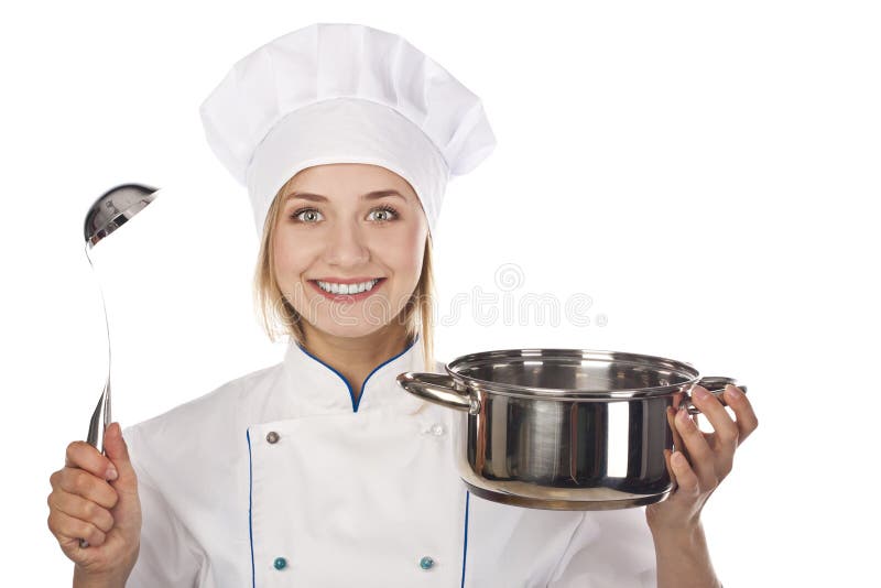 Portrait of Chef Isolated Over White Background Stock Photo - Image of ...