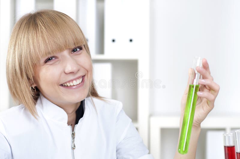 Portrait of chemist stock photo. Image of occupation - 23994624