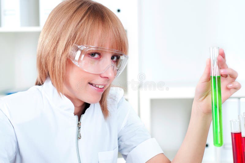 Portrait of chemist stock image. Image of biology, chemical - 28235445