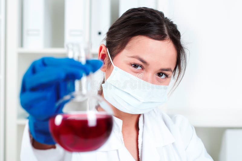 Portrait of chemist stock photo. Image of medical, microbiology - 28235454