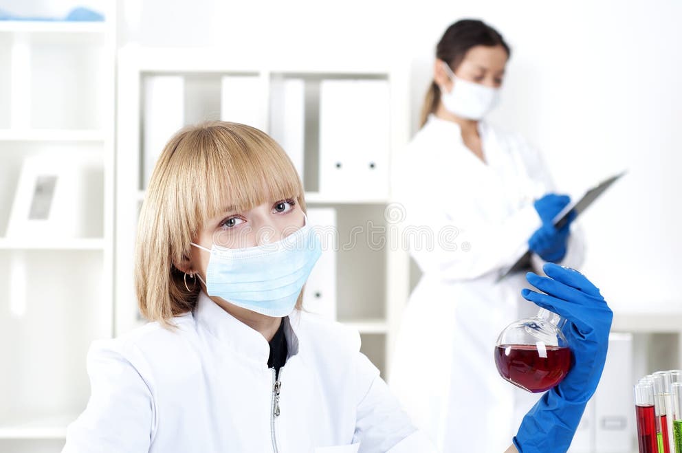 Portrait of chemists stock image. Image of liquid, caucasian - 24358557