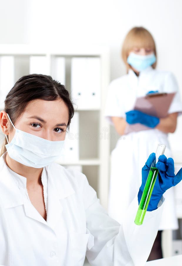 Portrait of chemists stock image. Image of science, experiment - 24775673