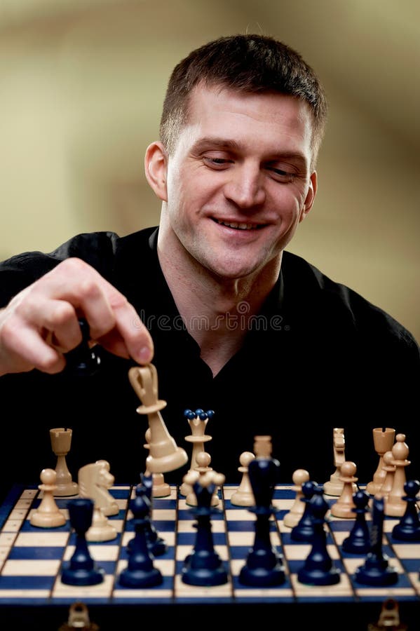 Portrait of a chess player stock image. Image of genius - 18314133