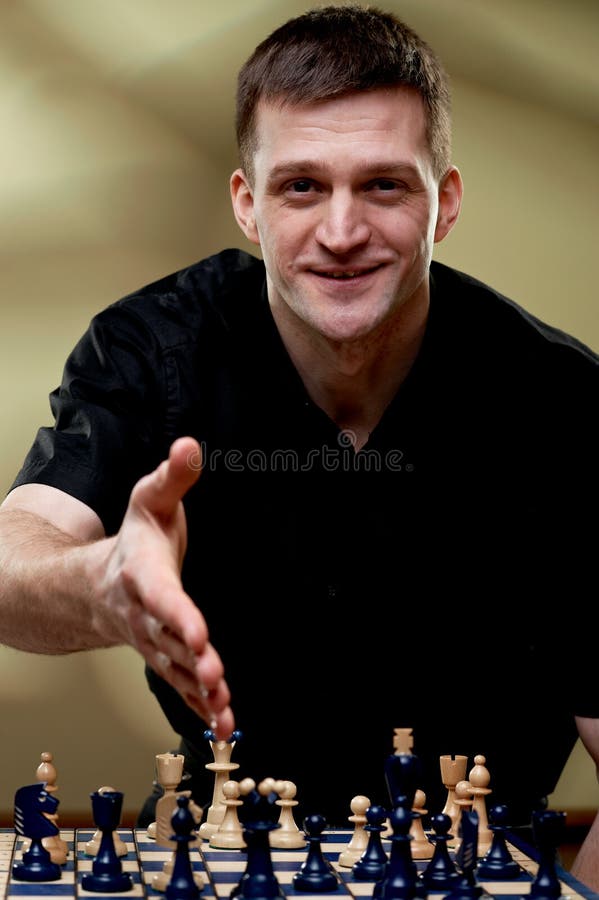 Portrait of a chess player stock photo. Image of lose - 18314194