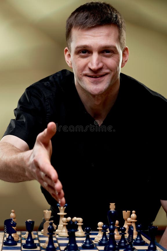 Portrait of a chess player stock photo. Image of lose - 18314194