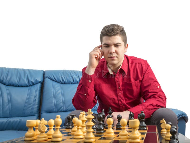 Portrait of a Chess Player stock image. Image of couch - 68269505