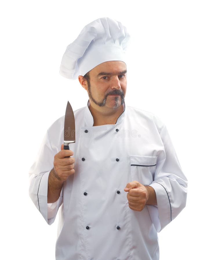 Portrait of chief coo stock photo. Image of knife, uniform - 44975362