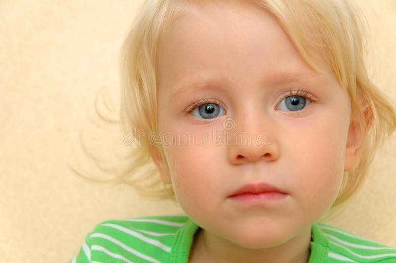 Nice child stock image. Image of child, melancholy, think - 2496617
