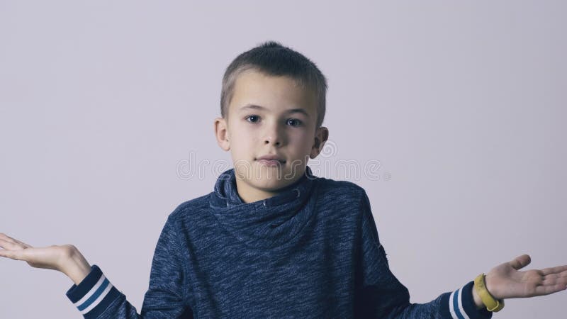 Portrait of Child Boy Smiling in Camera. Stock Video - Video of ...