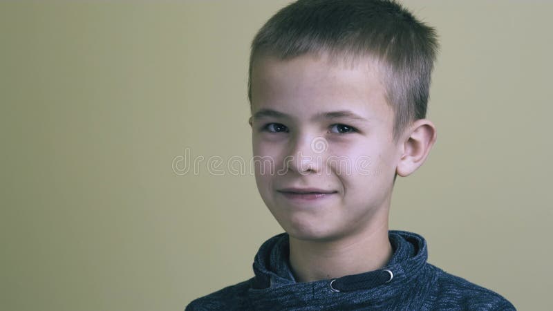 Portrait of Child Boy Smiling in Camera. Stock Video - Video of ...