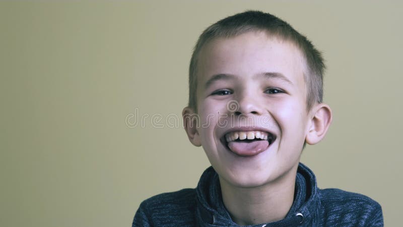 Portrait of Child Boy Smiling in Camera. Stock Video - Video of child ...