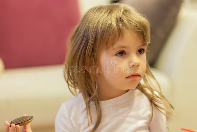 Portrait of a child stock photo. Image of summer, contentedly - 189053366