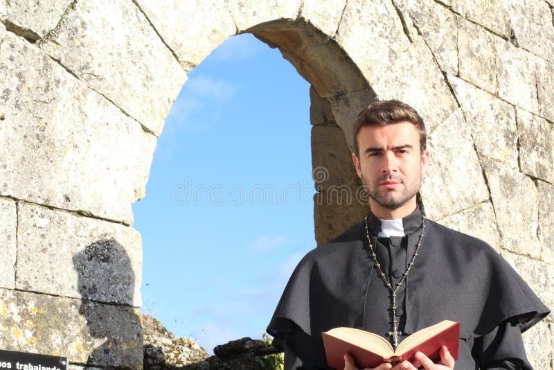 Portrait Good Looking Young Catholic Priest Stock Photos - Free ...