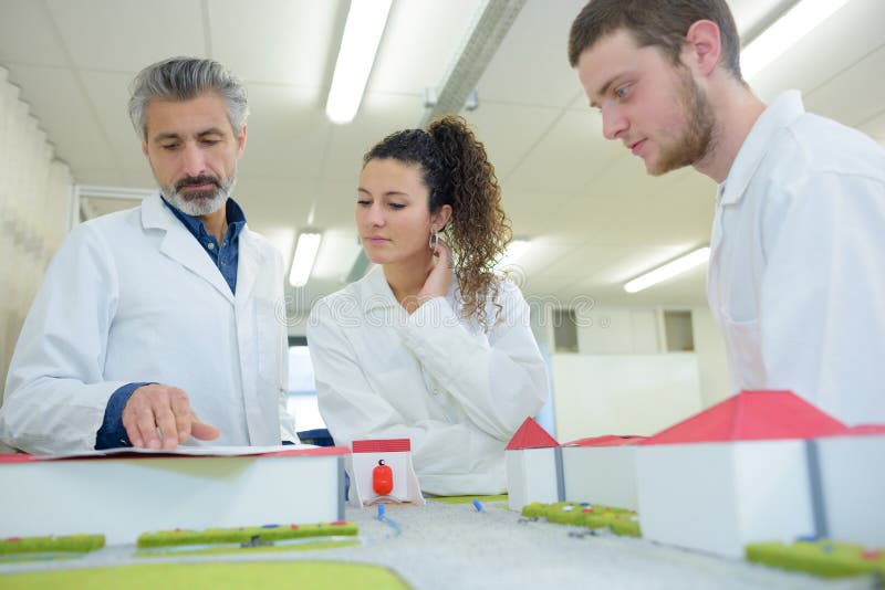 Portrait 3 Civil Engineer Class Stock Image - Image of symbols ...