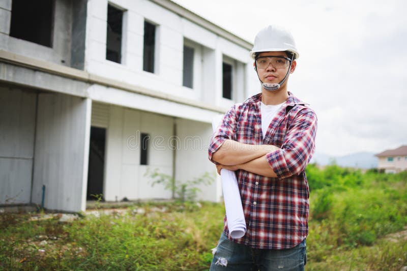 Engineer in an Oil field stock image. Image of inspector - 21478113