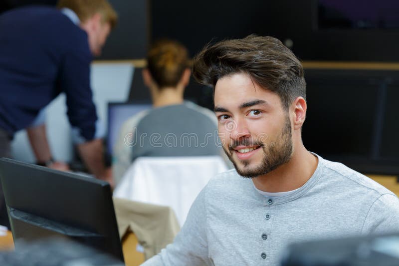 Portrait it Classroom Student Stock Image - Image of school, training ...