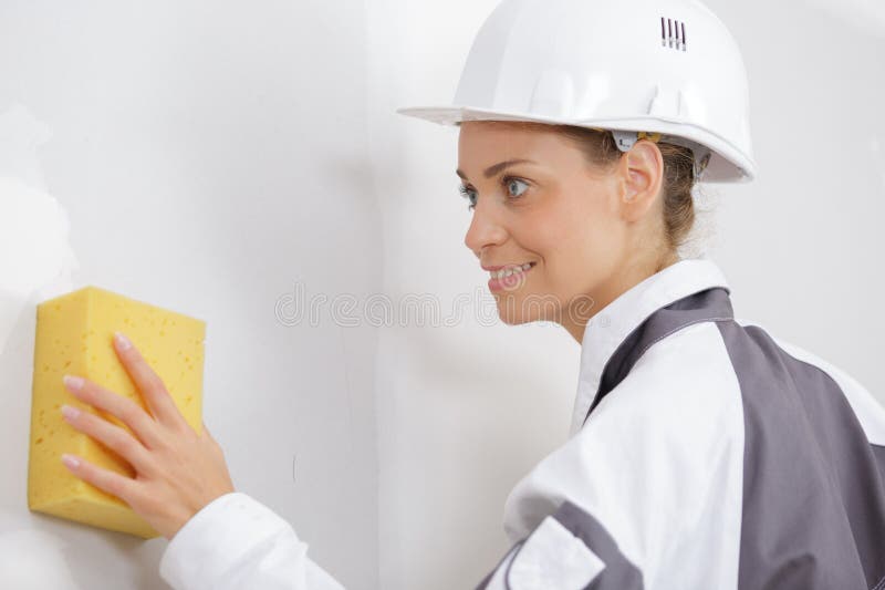 Portrait Cleaning Service Woman Stock Image - Image of people, service ...