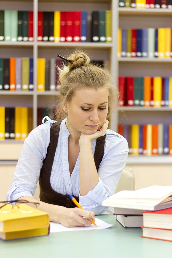 Portrait of Clever Student with Open Book Reading Stock Photo - Image ...