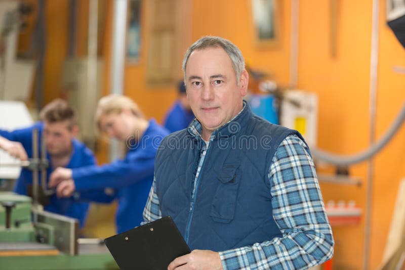 Portrait Clothing Factory Manager Looking at Camera Stock Image - Image ...