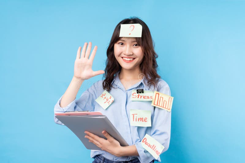 Portrait of College Student Girl on Background Stock Photo - Image of ...