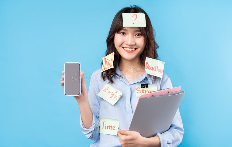 Portrait of College Student Girl on Background Stock Photo - Image of ...