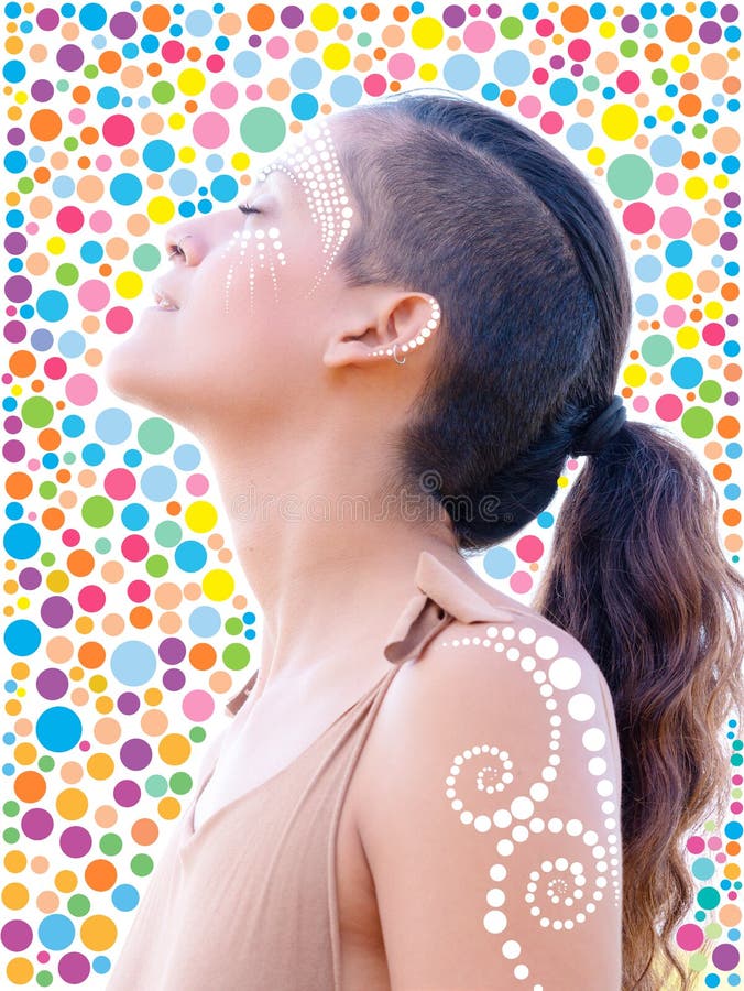 A Portrait Combined with Digital Graphics Stock Photo - Image of ...