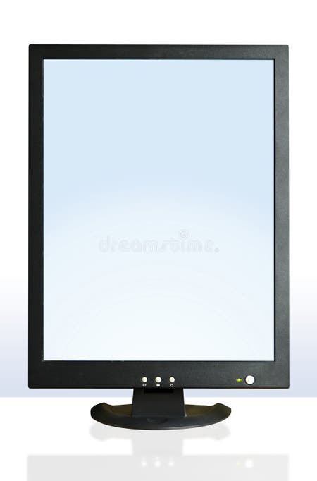 Portrait computer monitor stock image. Image of flat, equipment - 5155235