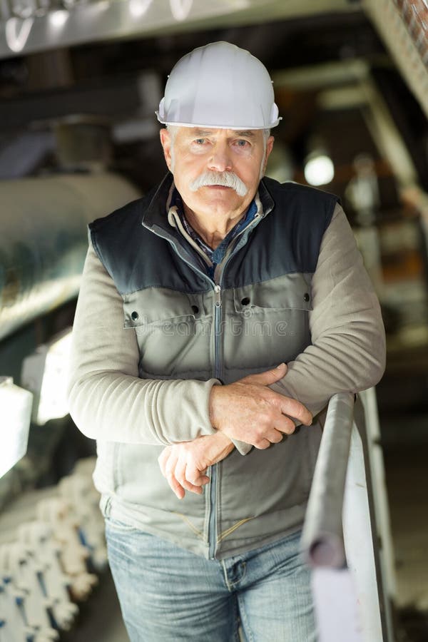 Portrait Confident Factory Worker in Factory Stock Image - Image of ...