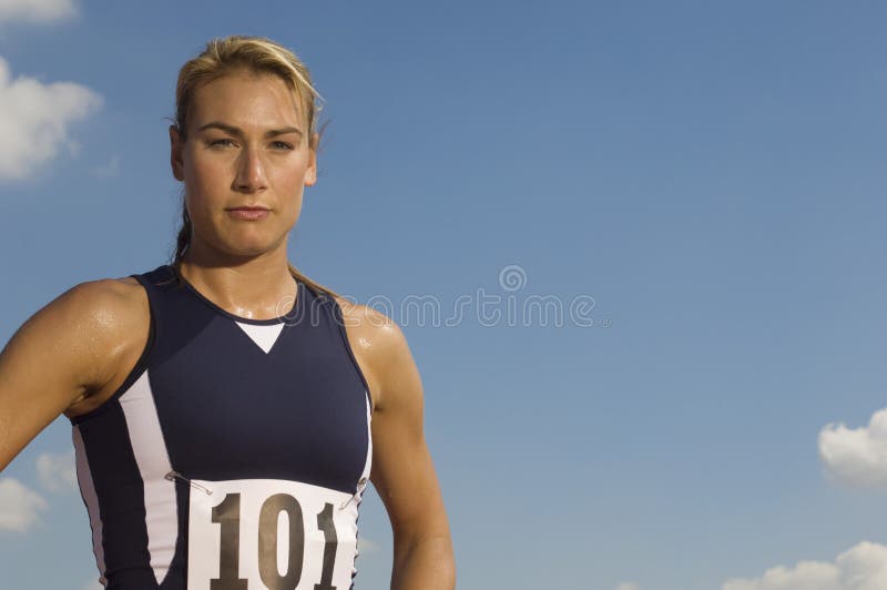 Portrait of a Confident Female Athlete Stock Image - Image of ... Portrait of a Confident Female Athlete Stock Image - Image of ...