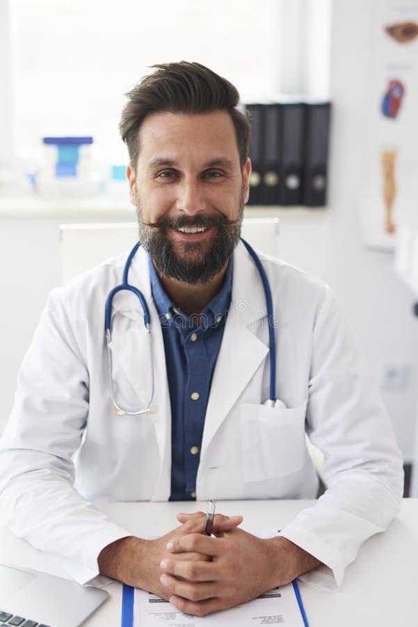 Handsome Doctor with Stethoscope Stock Photo - Image of crossed ...